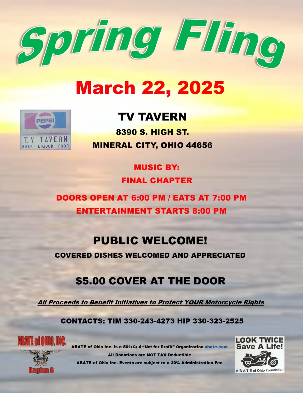 Region 8 Spring Fling - ABATE of Ohio Inc.
